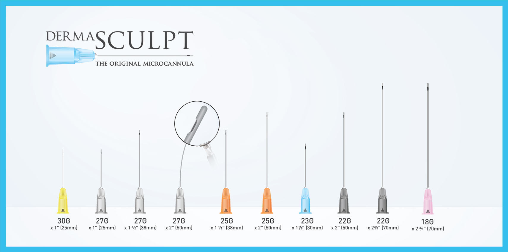 DermaSculpt Microcannula Blunt-tip Cannula for Fillers' Injections